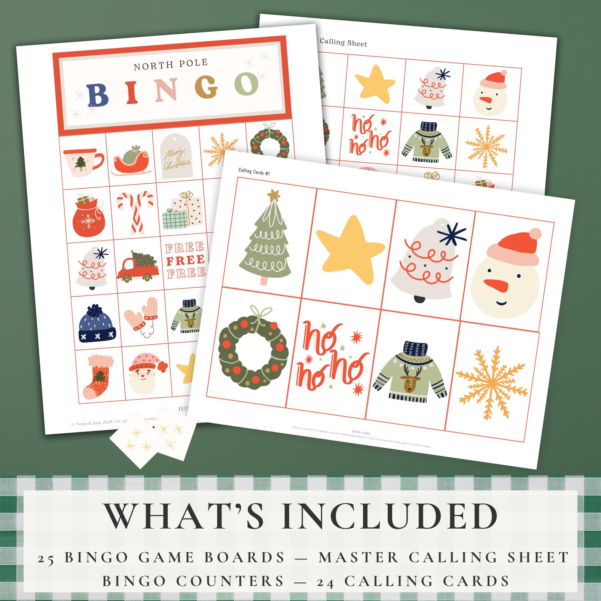 North Pole Festive Bingo Game: Budget Friendly Classroom Activity for ...