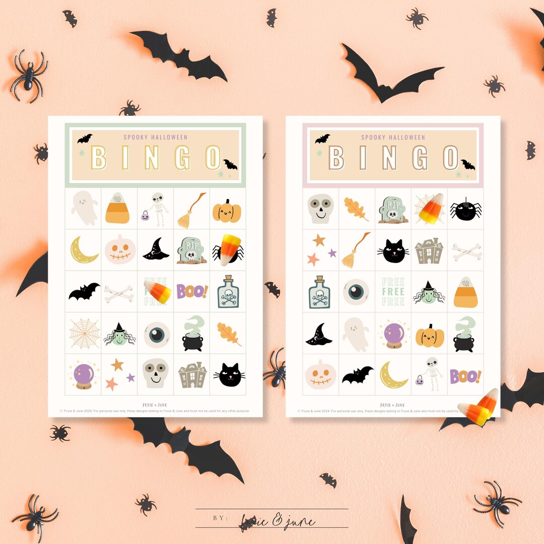Kids Halloween Bingo: Classroom Party Game, Trick or Treat Fun, Family ...