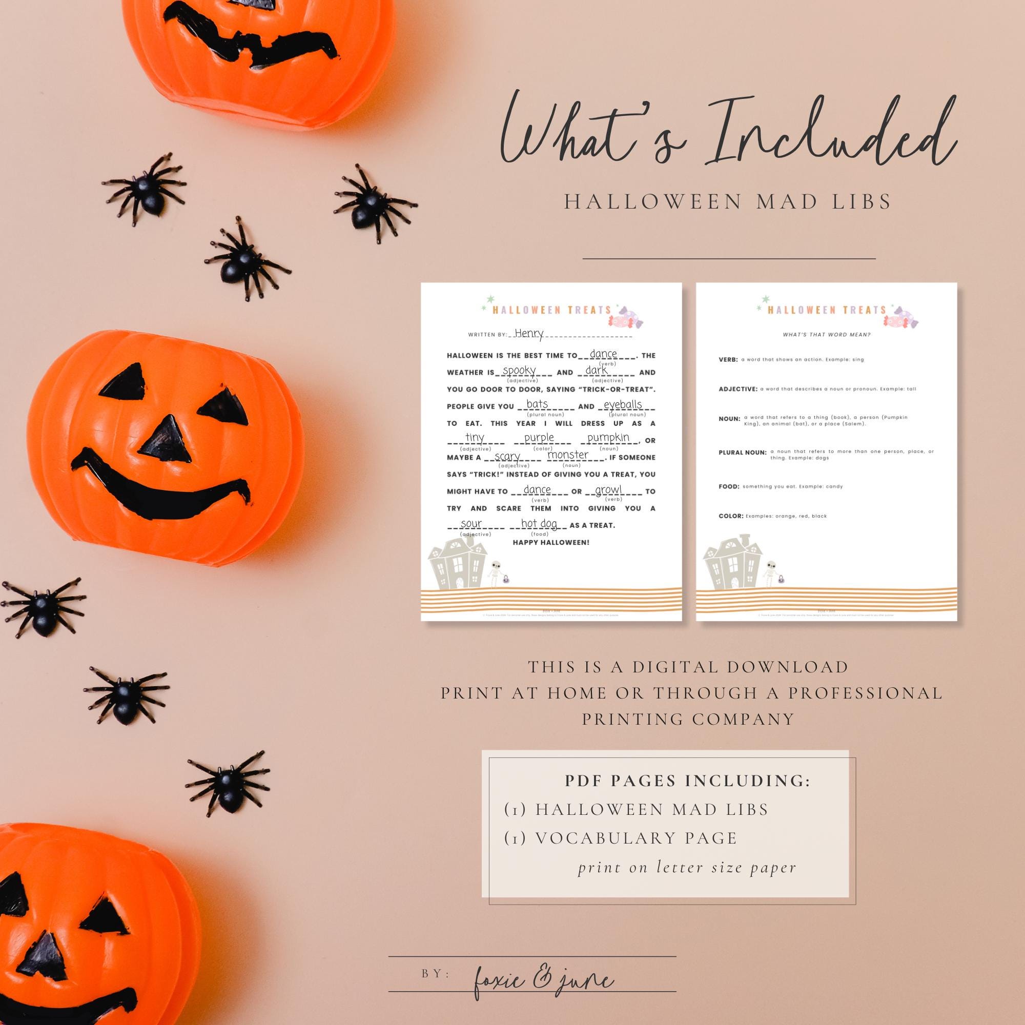 Printable Halloween Mad Libs for Kids: Fun and Educational Storytelling ...
