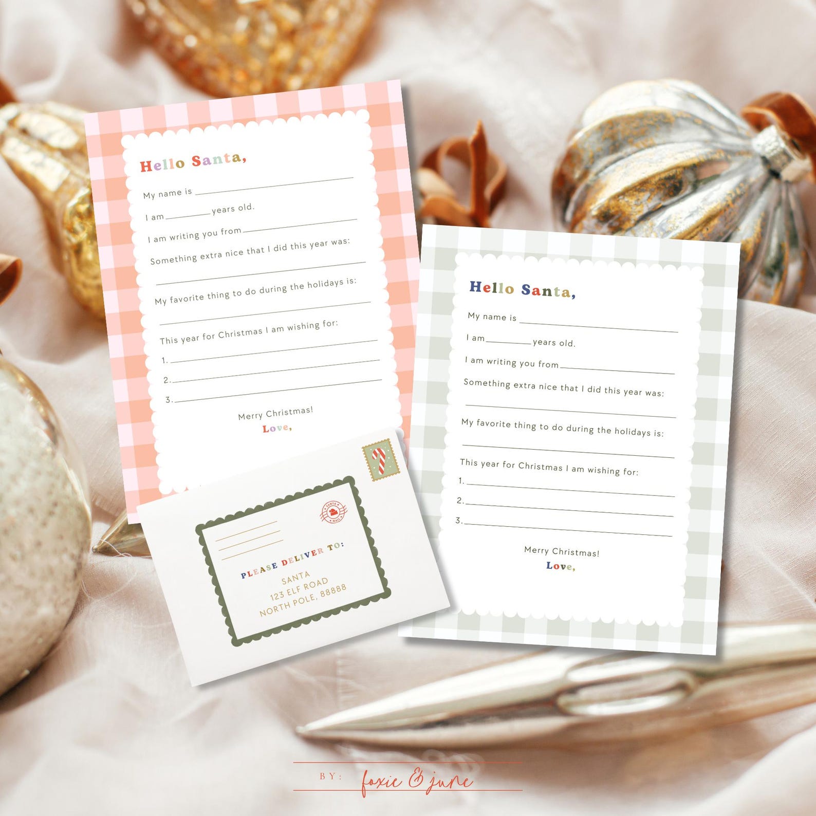 Letter to Santa - Printable Christmas Wish List for Kids, Letter From ...