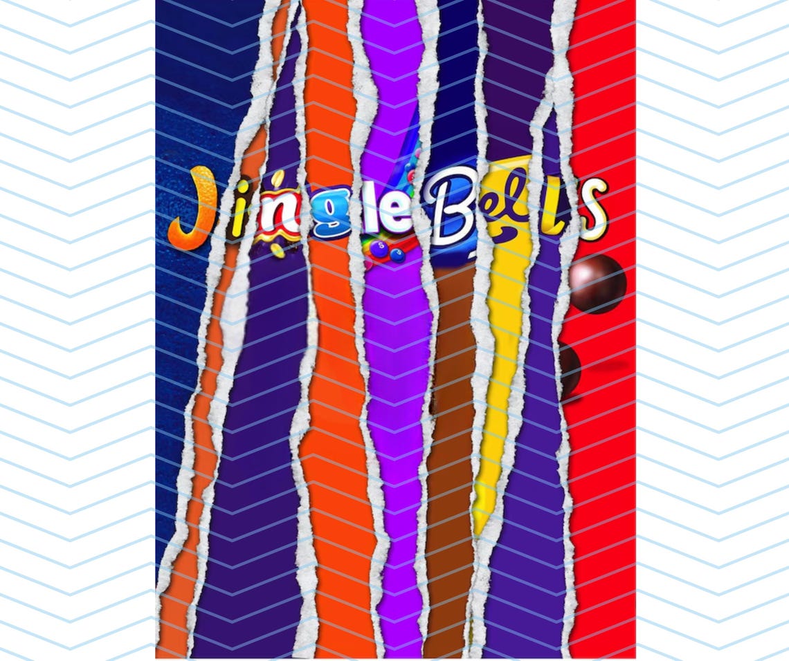 Jingle Bells Chocolate Bar Printable Wrapper PDG PNG - Etsy