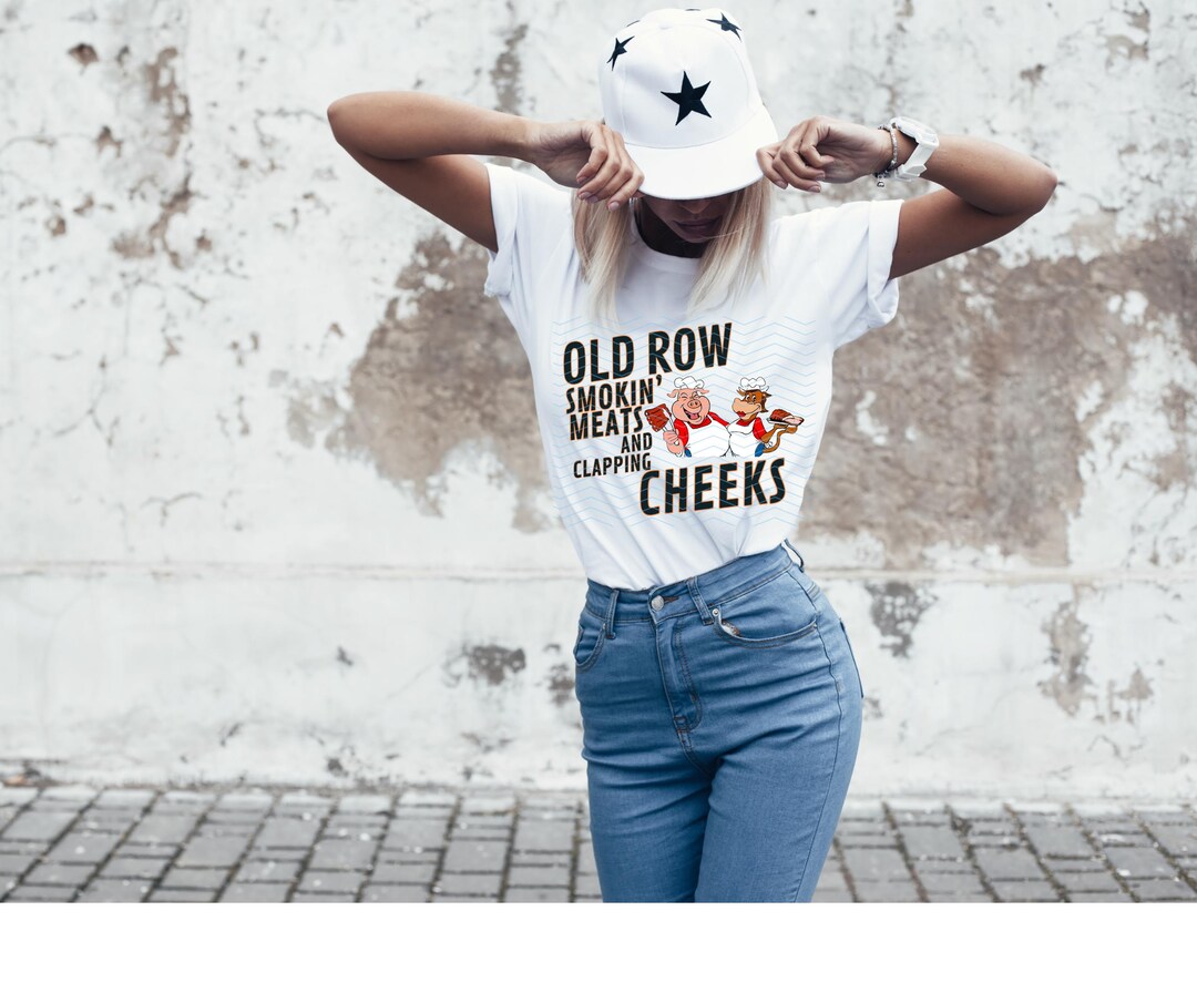 Old Row Smokin' Meats and Clapping Cheeks PNG, Funny BBQ Summer BBQ - Etsy