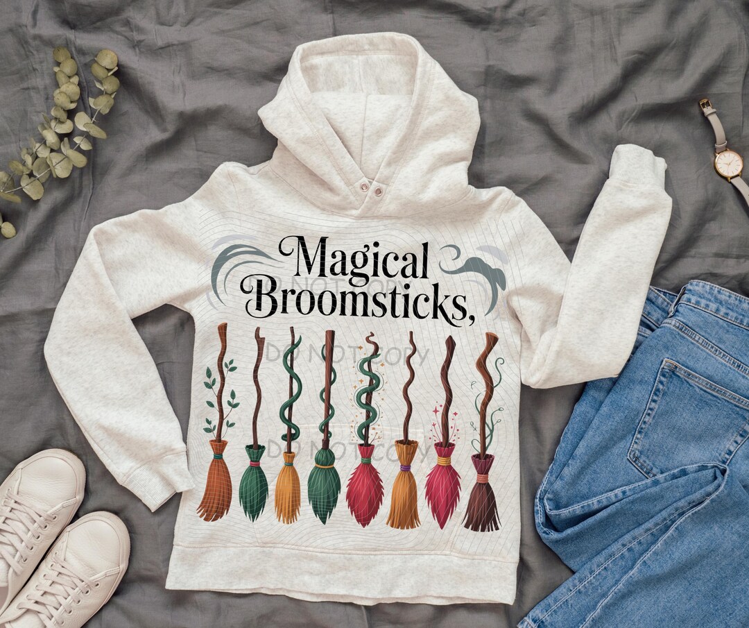 Magical Broomsticks PNG Halloween Brooms Magic Cute - Etsy