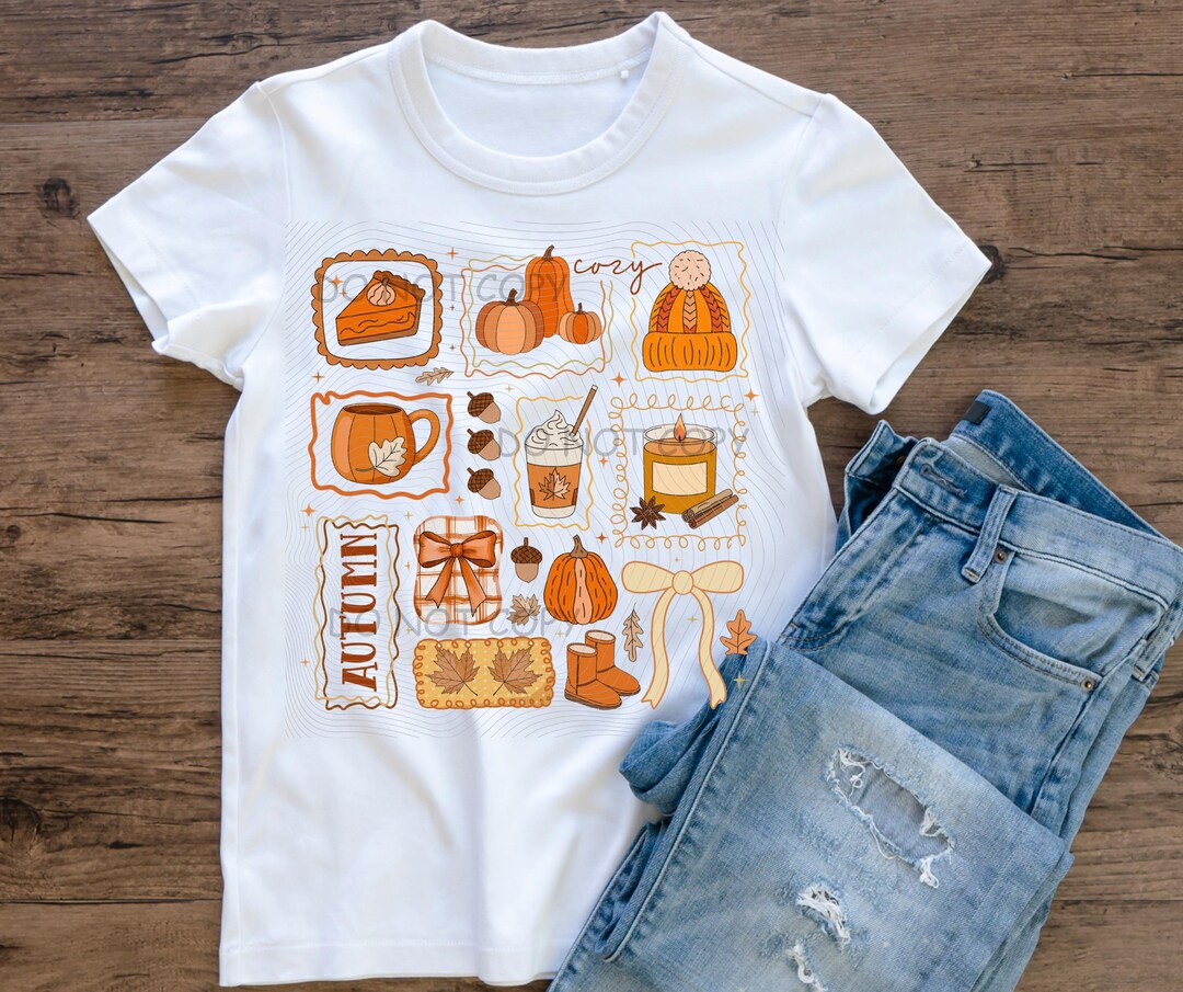 Autumn Stamp PNG, Fall Clipart (digital Download) - Etsy