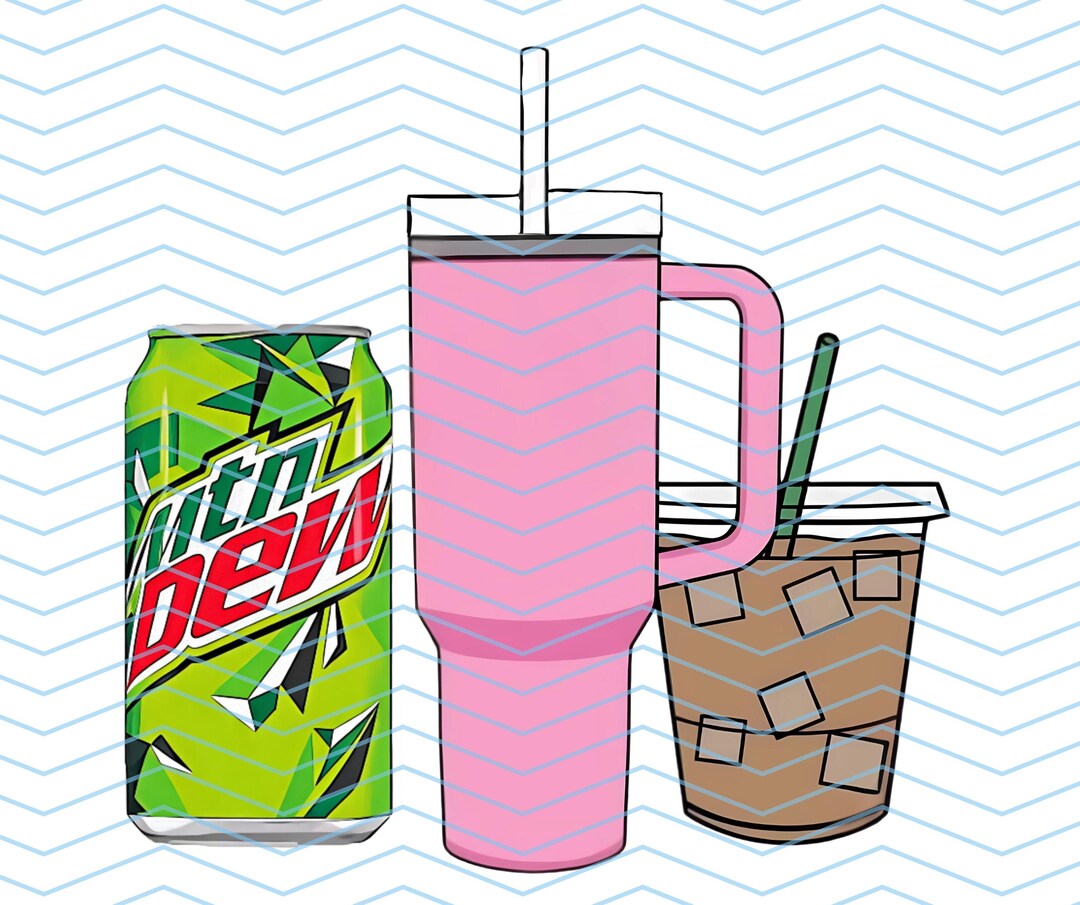 Mtn Dew, Stanley, Iced Coffee PNG - Etsy