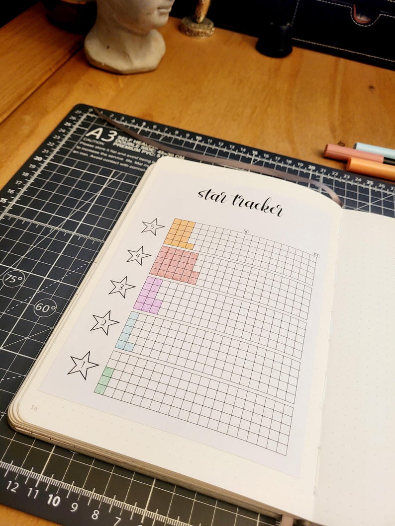 Star Rating Tracker - Printable for Reading Journals - Etsy