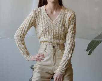 Open weave sweater | Etsy