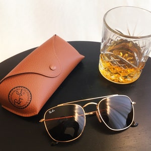 Vintage Mens Ray-ban Sunglasses Gold Metal Frame With Brown Glass Lens ...