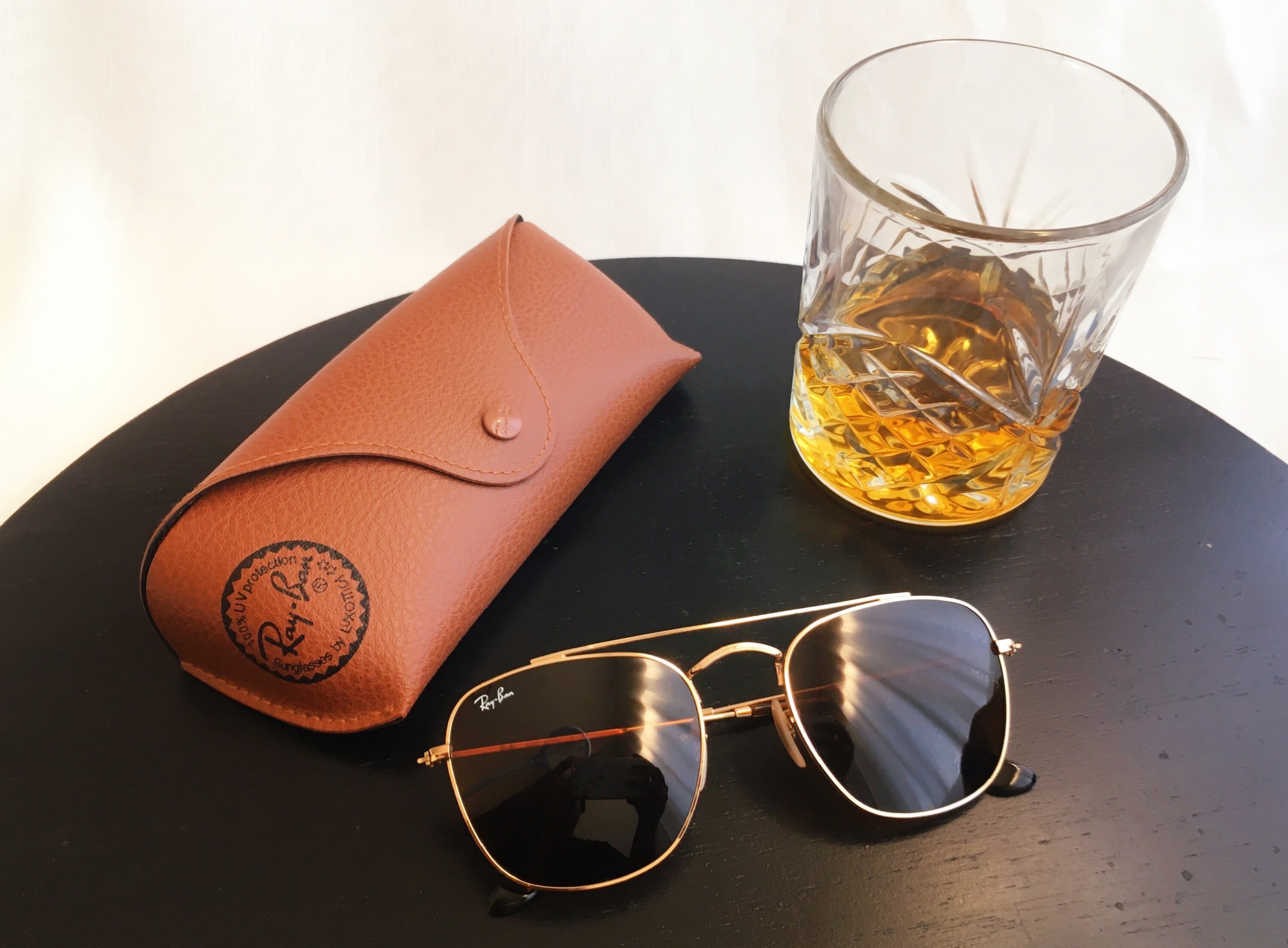 Vintage Mens Ray-ban Sunglasses Gold Metal Frame With Brown Glass Lens ...