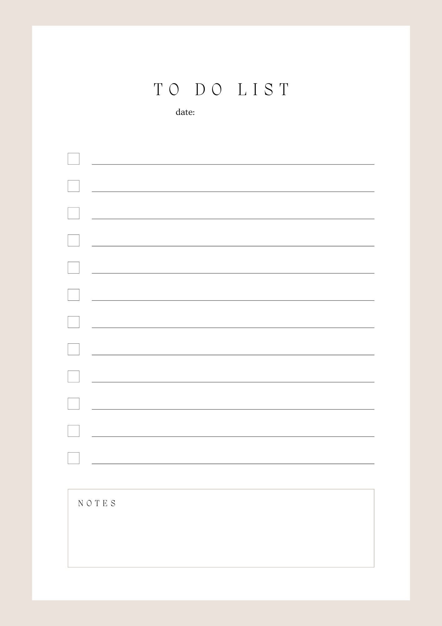 To Do List - Printable - Etsy UK
