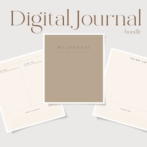 Digital Journal 60+ Page Bundle 2025 - Minimalist, Printable, for ...