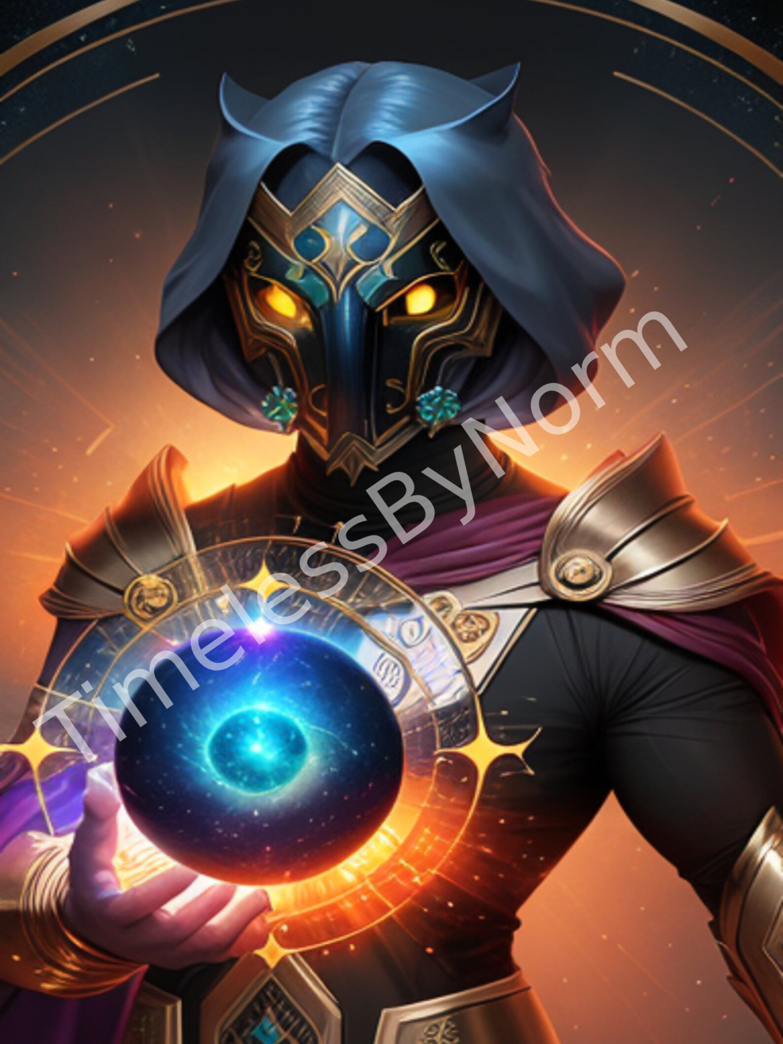 Karma Specter - Futuristic Phantom Warrior Art - Sci-fi Game Room Decor ...