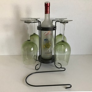 4-glass Single Bottle Tabletop Wine Holder - Etsy