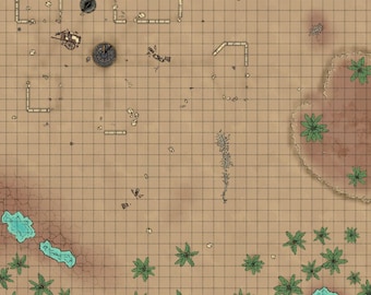 Desert Battle Aftermath Battle Map, D&D Battle Map, Dungeons and ...