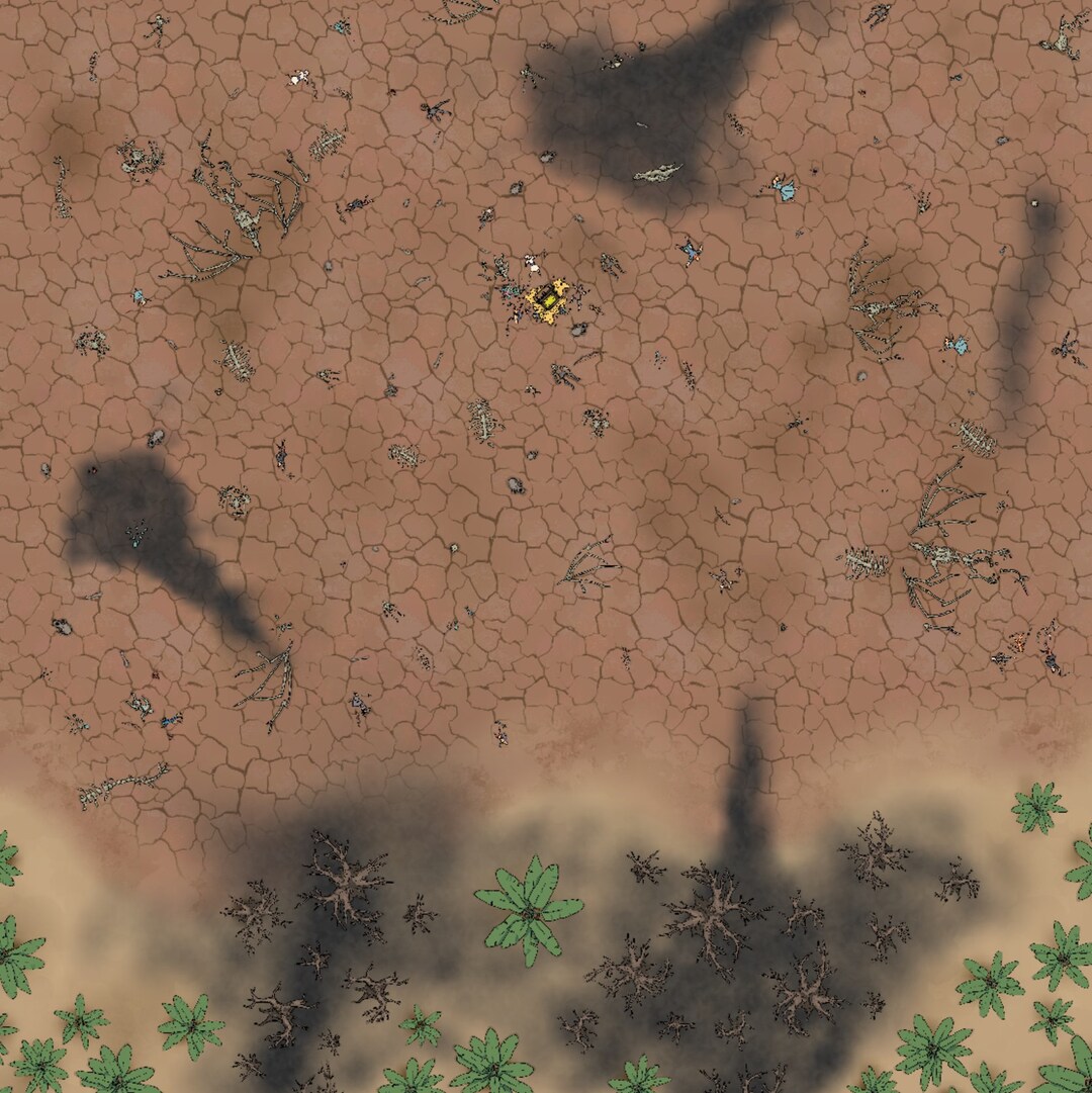 Desert Battle Aftermath Battle Map, D&D Battle Map, Dungeons and ...