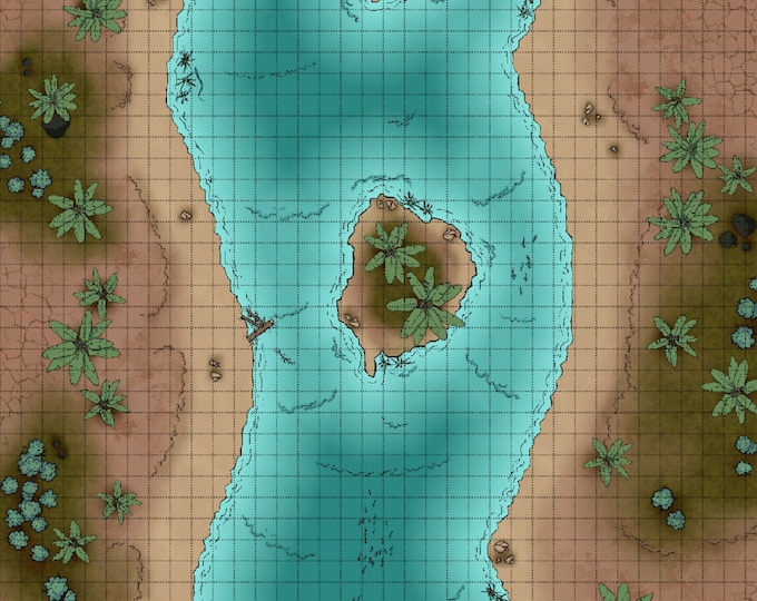 Healing Waters Battle Map, Dnd Battle Map, D&D, Battlemap, Dungeons and ...