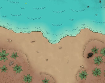 Beach Cove Battle Map, Dnd Battle Map, D&D, Battlemap, Dungeons and ...