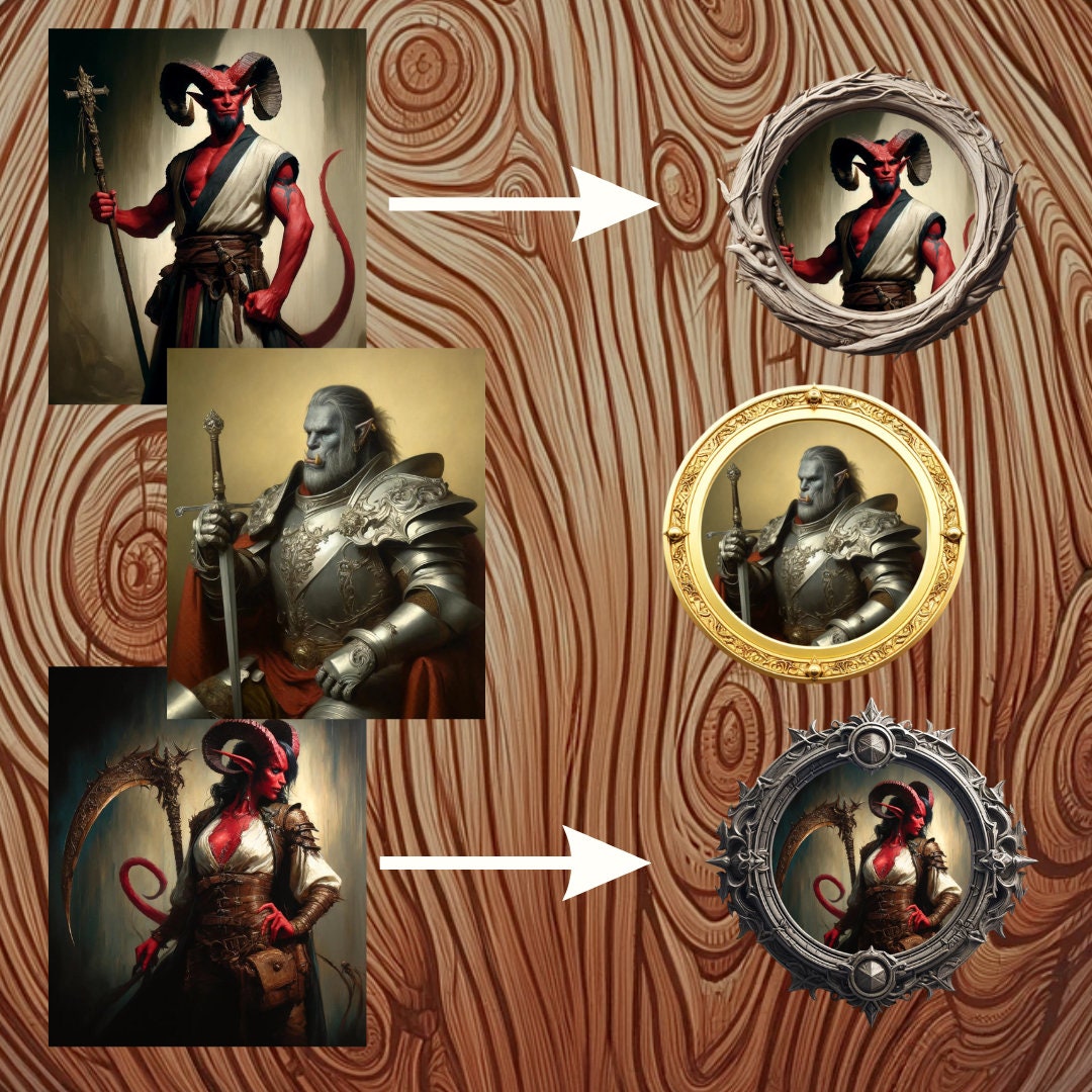 Dungeons and Dragons Character Tokens Set Digital Images - Etsy