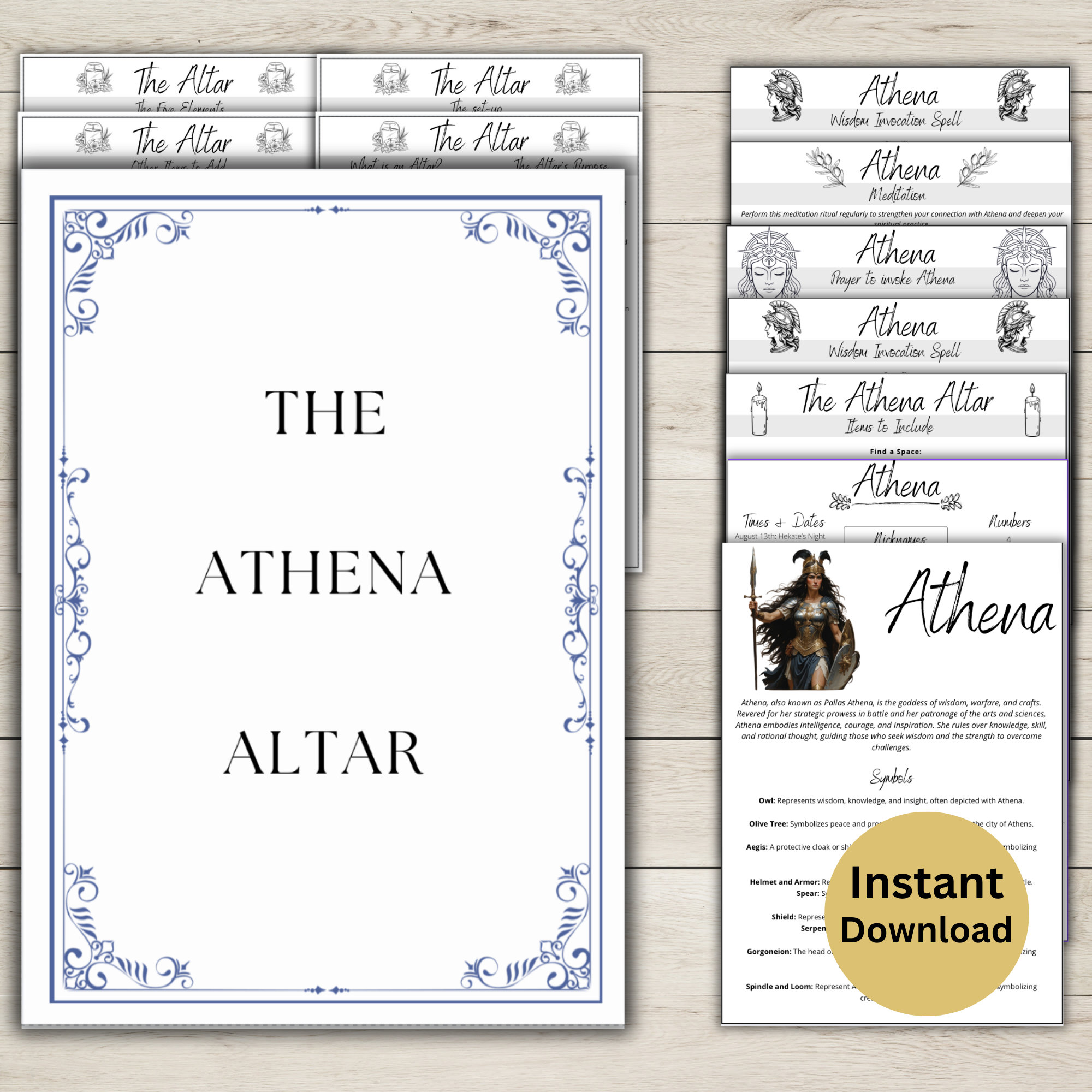 Goddess Athena Invokation Guide: How to Work With Athena Athena Altar ...