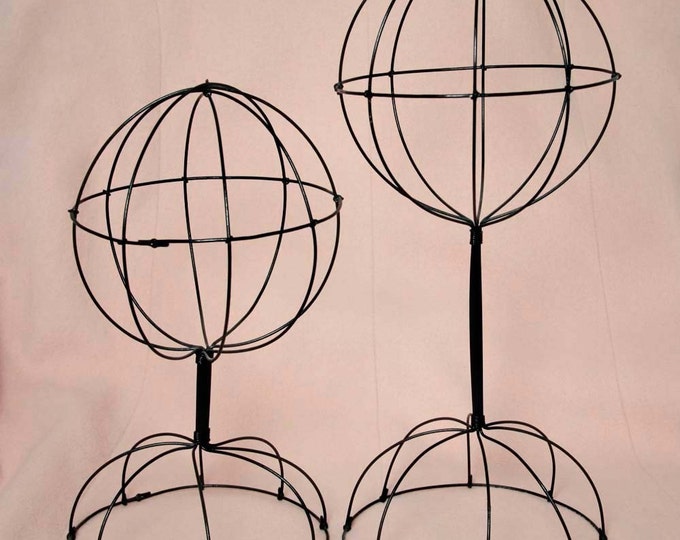 Vintage Look Folk Art Wire Hat Stands 2 Sizes Black - Etsy