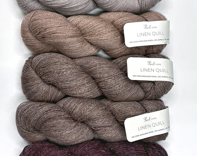 Purl Soho Linen Quill, 5 Skein Lot, Shawl Fade Bundle, Fingering Yarn ...