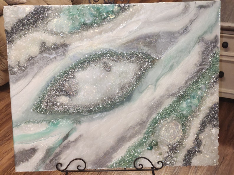 JADE JEWEL GEODE Painting - Etsy