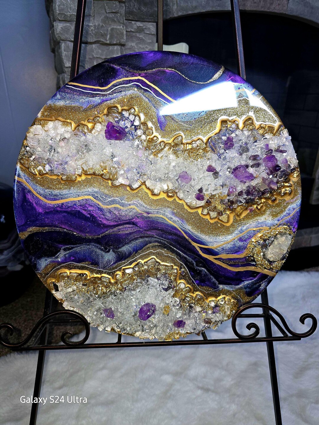 Amethyst Geode Wall Art "dreaming With Angels" - Etsy