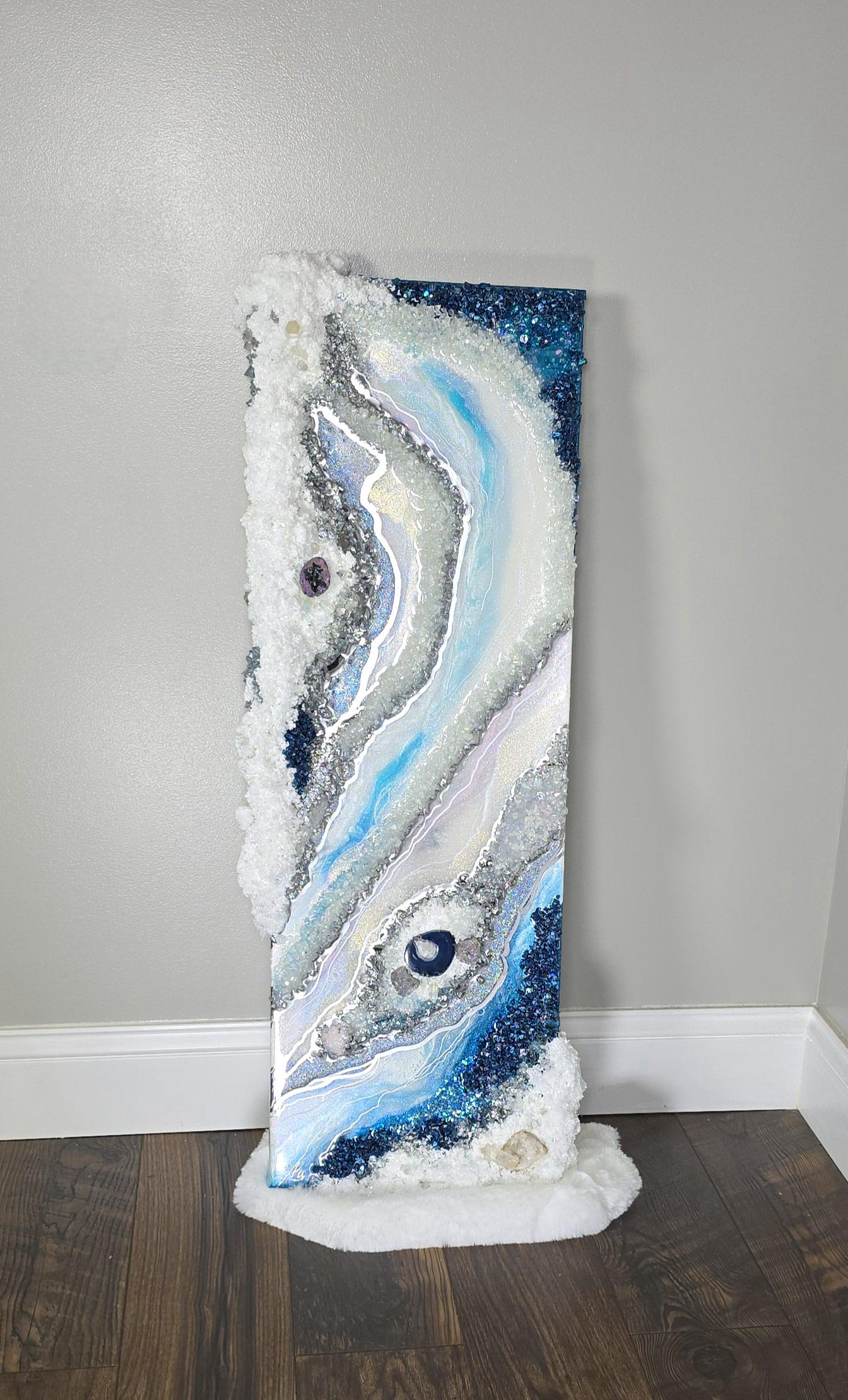 Geode Wall Art "azure Aura" - Etsy