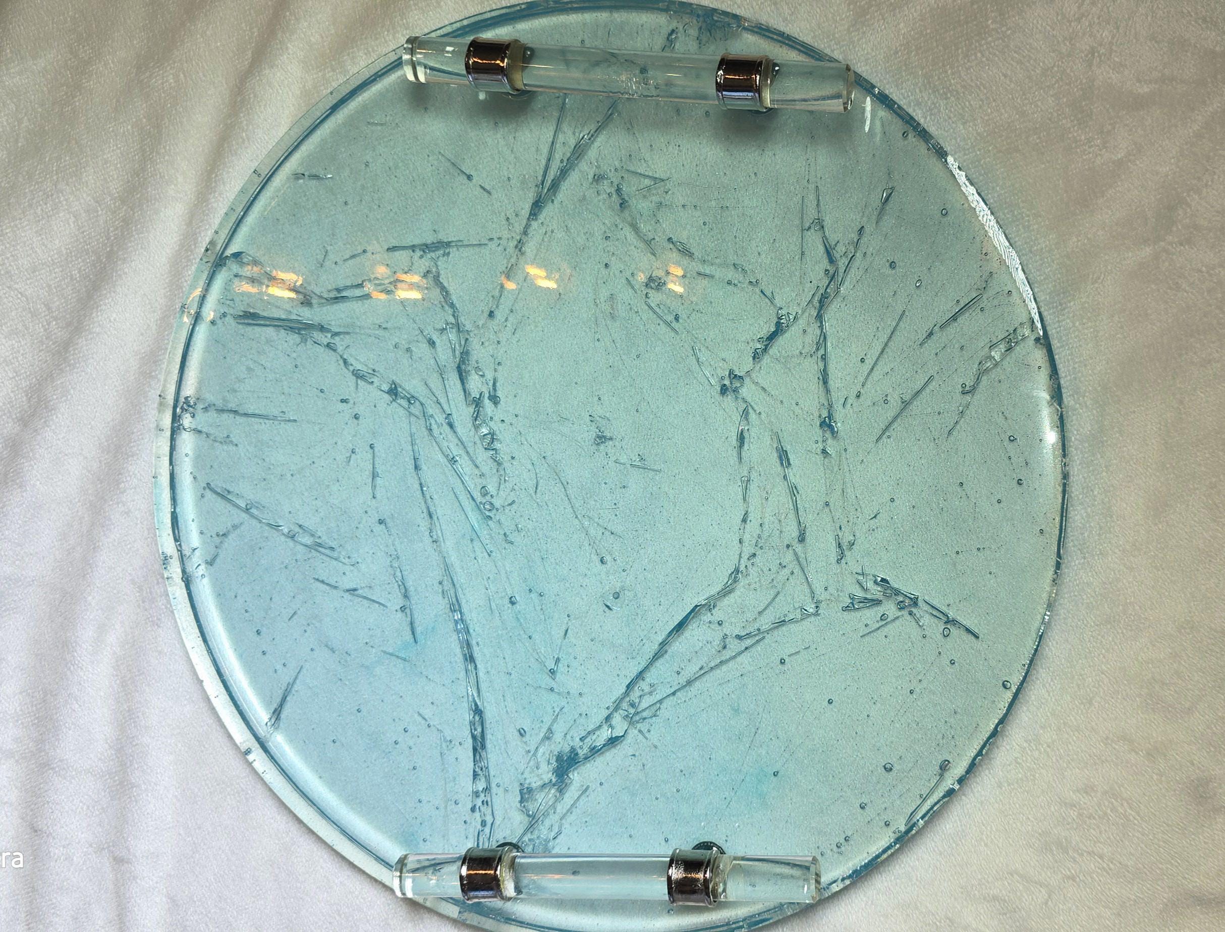 Handmade Glass-like Crackle Tray With Handles. - Etsy