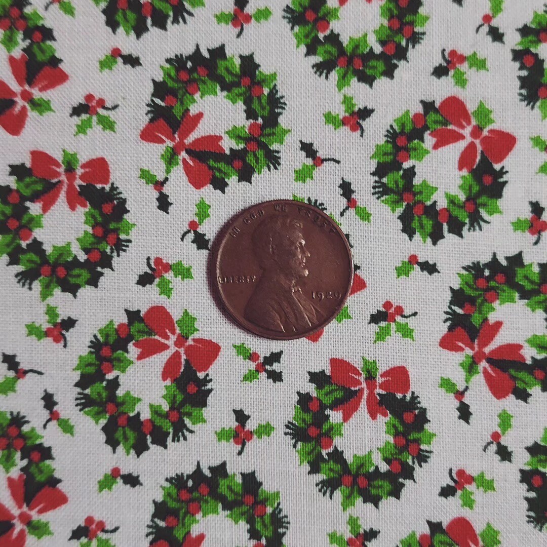 ADORABLE Vintage V.I.P / Cranston Prints Works Fabric GENEROUS 1/4 Yard ...