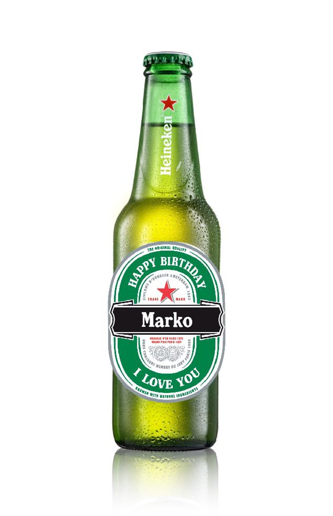 Personalized Beer Heineken DIGITAL LABEL - Bithday Present - Wedding ...