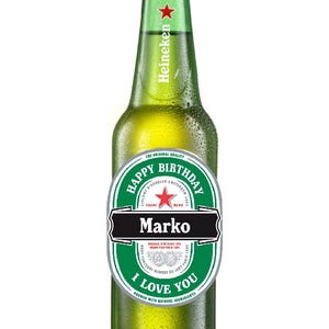 Personalized Beer Heineken DIGITAL LABEL - Bithday Present - Wedding ...