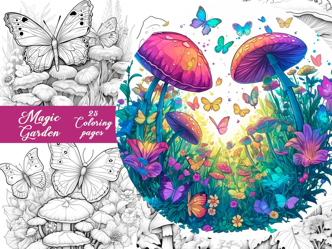 25 Secret Forest Coloring Pages | Adult and Kids Coloring Book| Fantasy ...