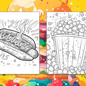 30 Fast Food Coloring Pages | Adult and Kids Coloring Book| Fantasy ...