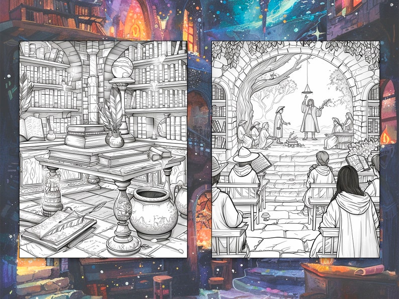 25 Wizardry School Coloring Pages | Adult and Kids Coloring Book ...