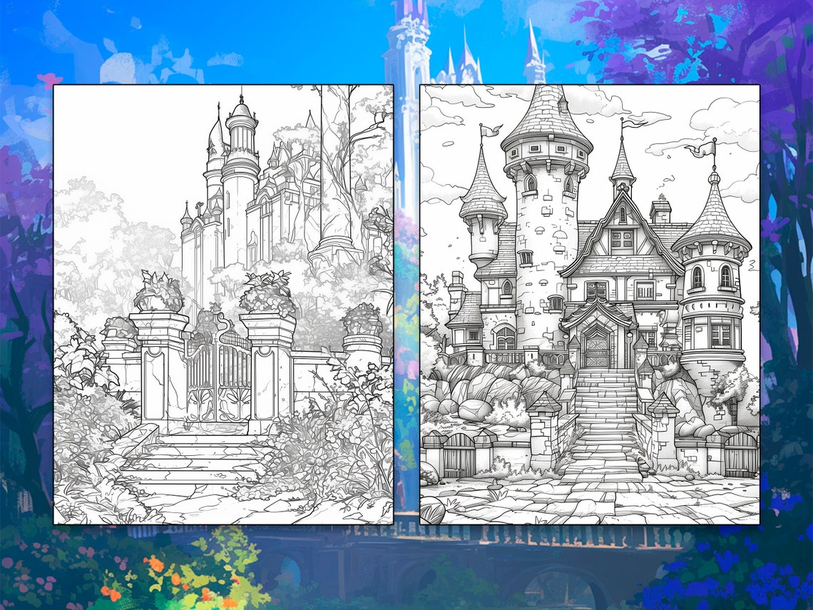 25 Fairytale Castles Coloring Pages | Adult and Kids Coloring Book ...
