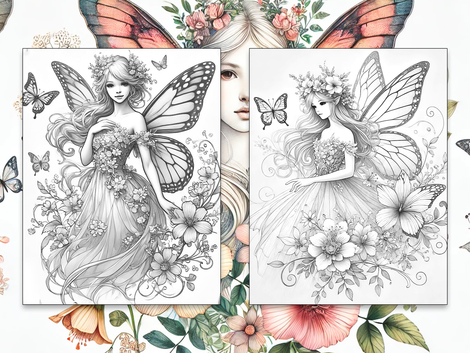 20 Enchanted Forest Nymphs Coloring Pages | Adult and Kids Coloring ...