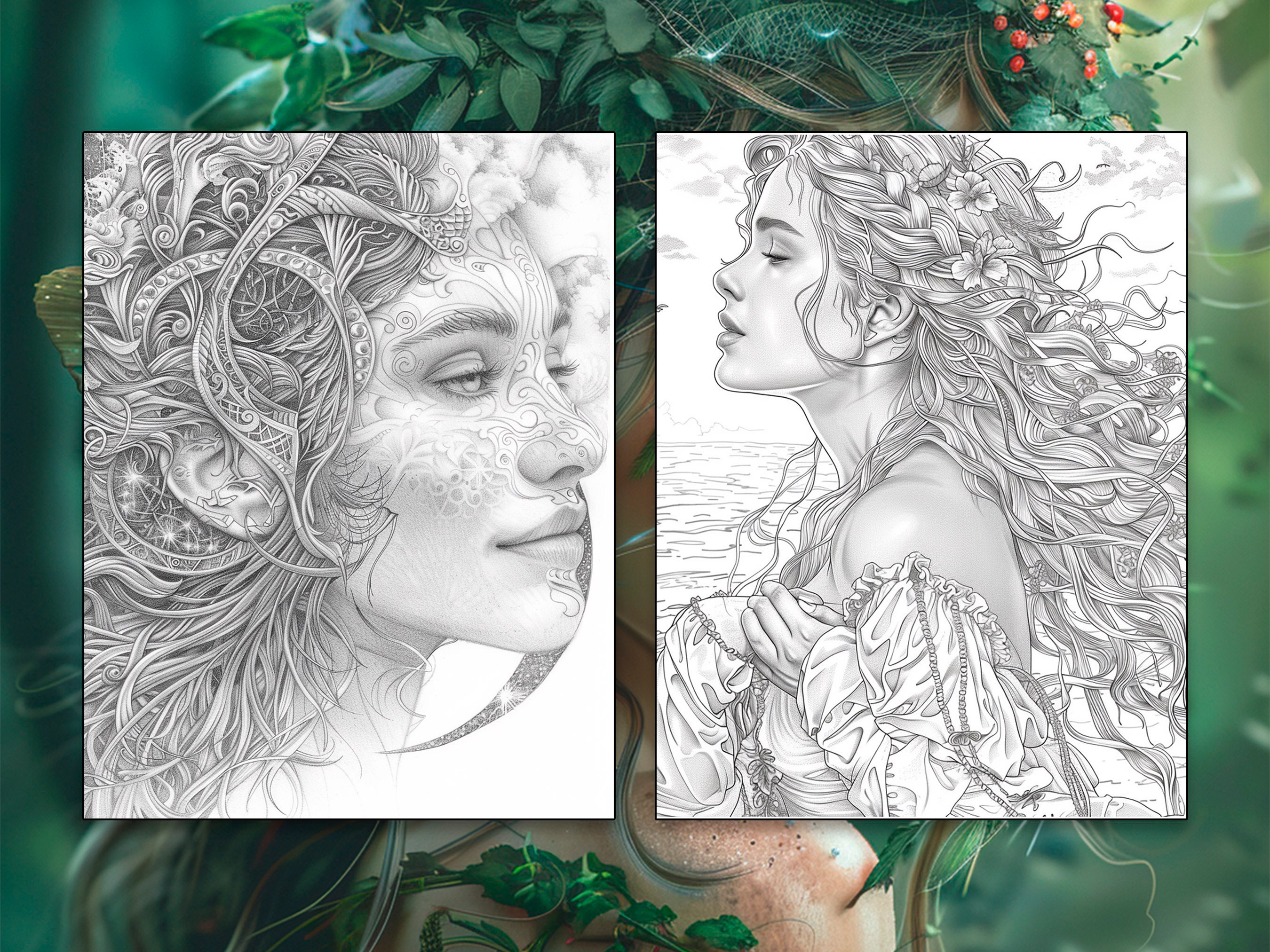 25 Enchanted Forest Nymphs Coloring Pages | Adult and Kids Coloring ...
