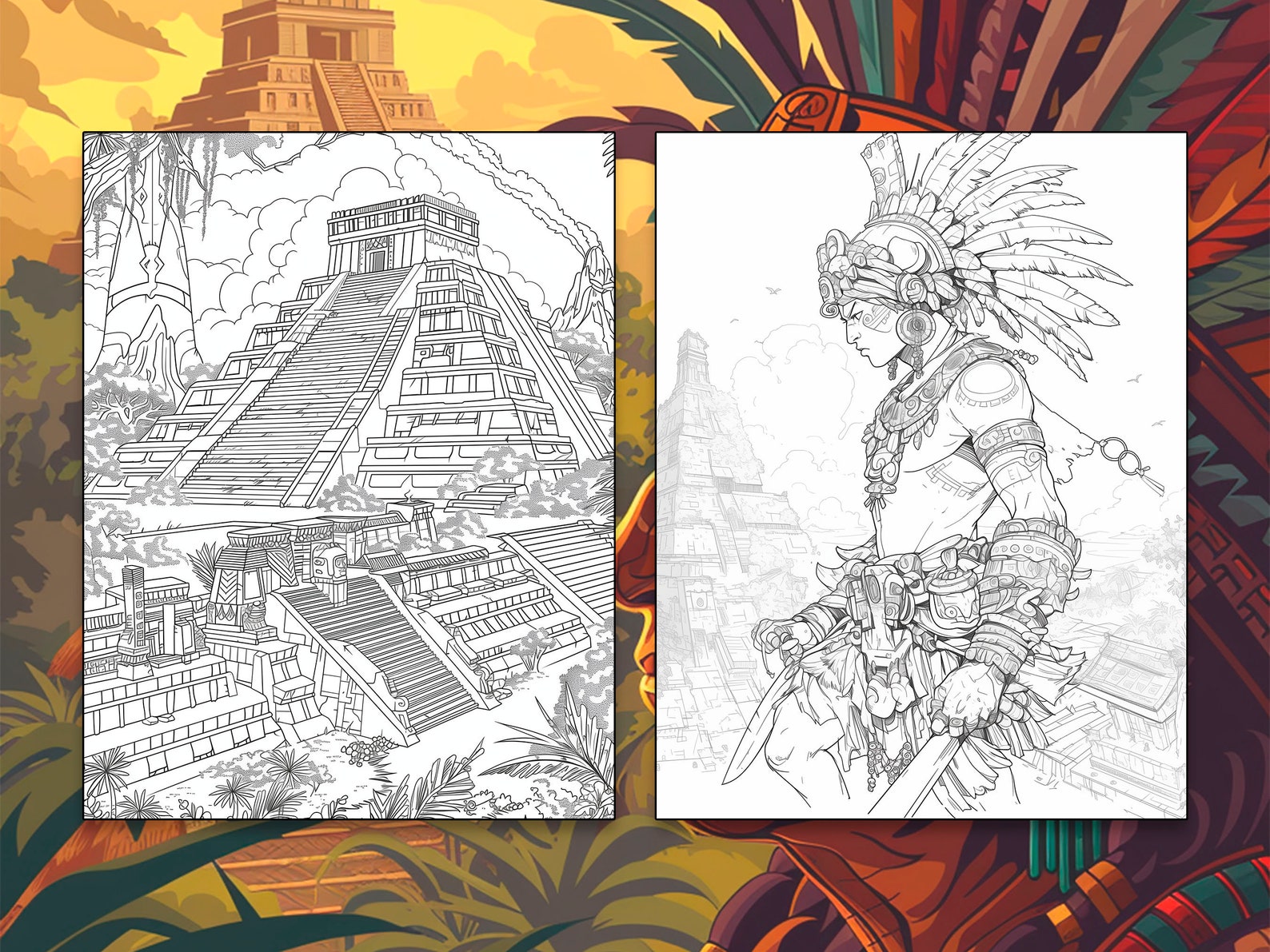 30 Maya Civilisation Coloring Pages | Adult and Kids Coloring Book ...