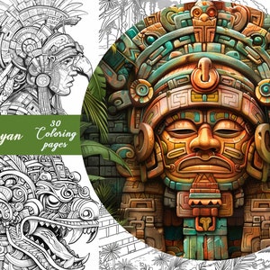 30 Maya Civilisation Coloring Pages | Adult and Kids Coloring Book ...