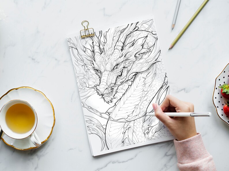 25 Fairytale Dragons Coloring Pages | Adult and Kids Coloring Book ...