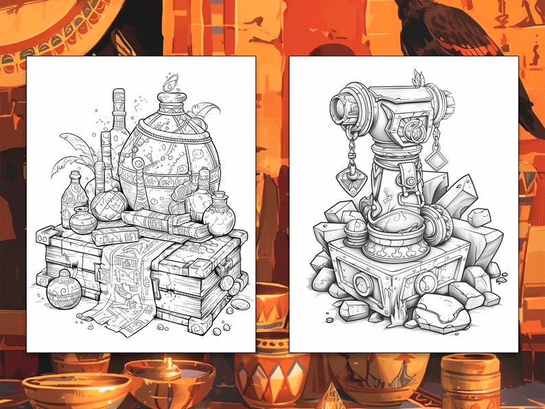 25 Hidden Treasures Coloring Pages | Adult and Kids Coloring Book ...