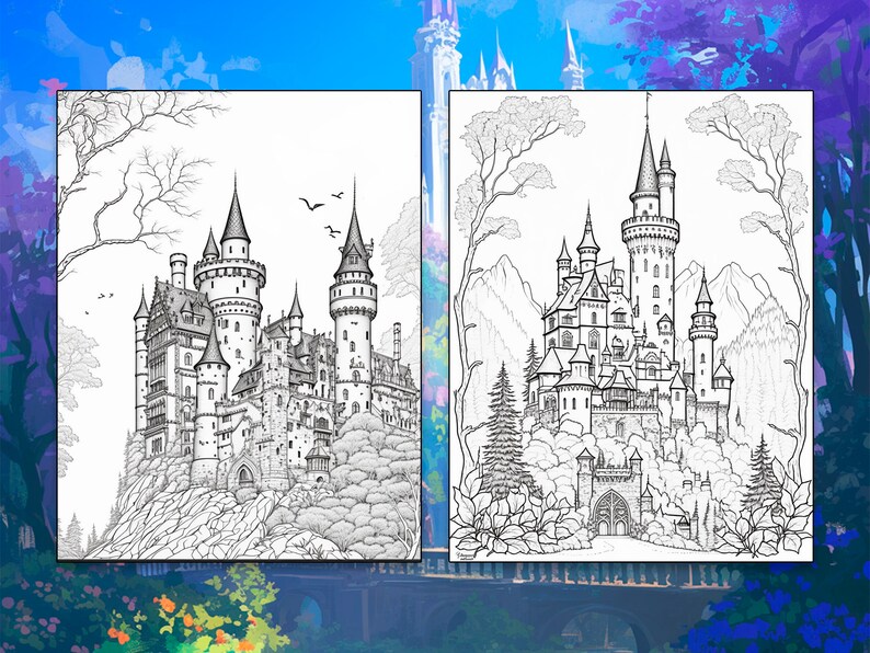 25 Fairytale Castles Coloring Pages | Adult and Kids Coloring Book ...