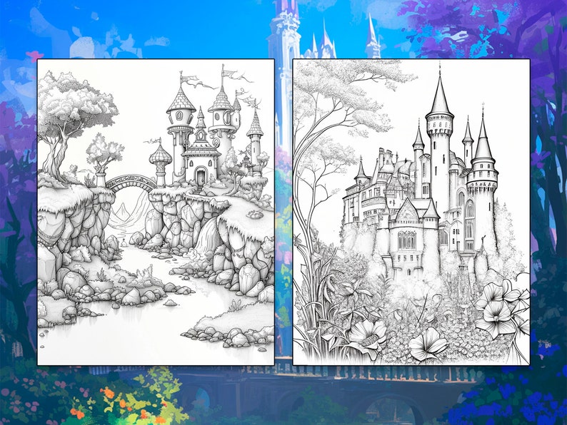 25 Fairytale Castles Coloring Pages | Adult and Kids Coloring Book ...