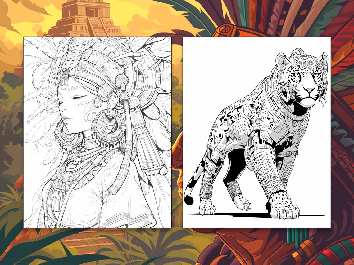 30 Maya Civilisation Coloring Pages | Adult and Kids Coloring Book ...