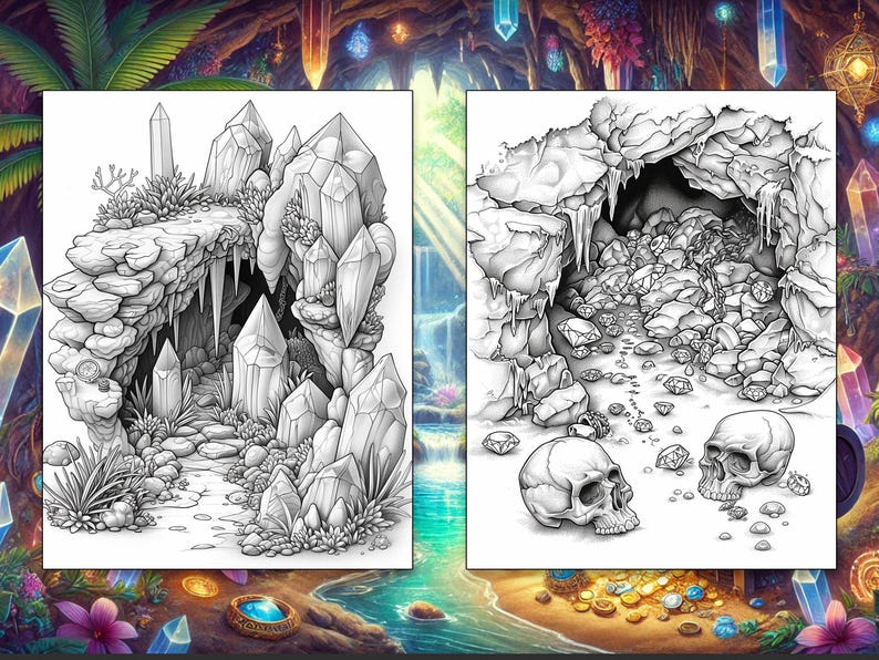 25 Hidden Treasures Coloring Pages | Adult and Kids Coloring Book ...