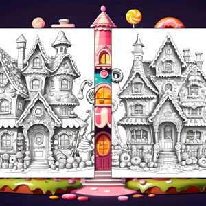 25+ Candy Land Coloring Pages | Adult and Kids Coloring Book| Fantasy ...