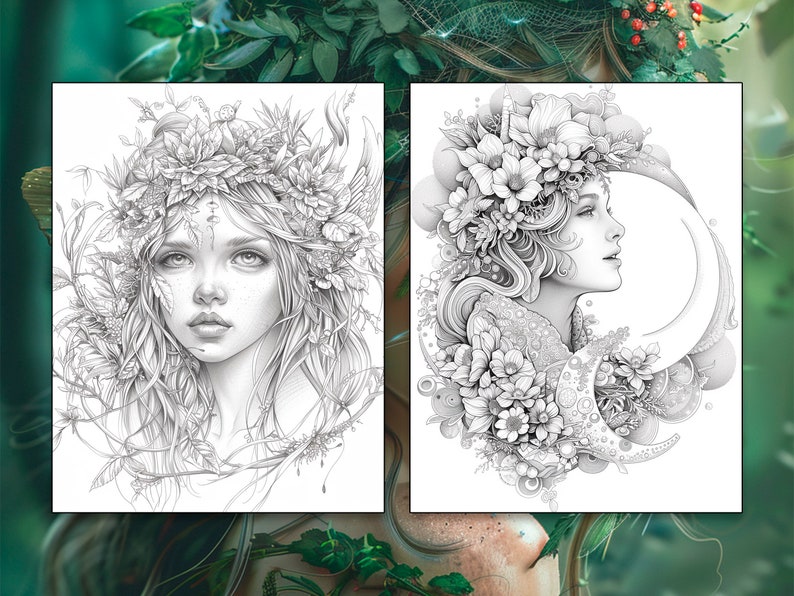 25 Enchanted Forest Nymphs Coloring Pages | Adult and Kids Coloring ...