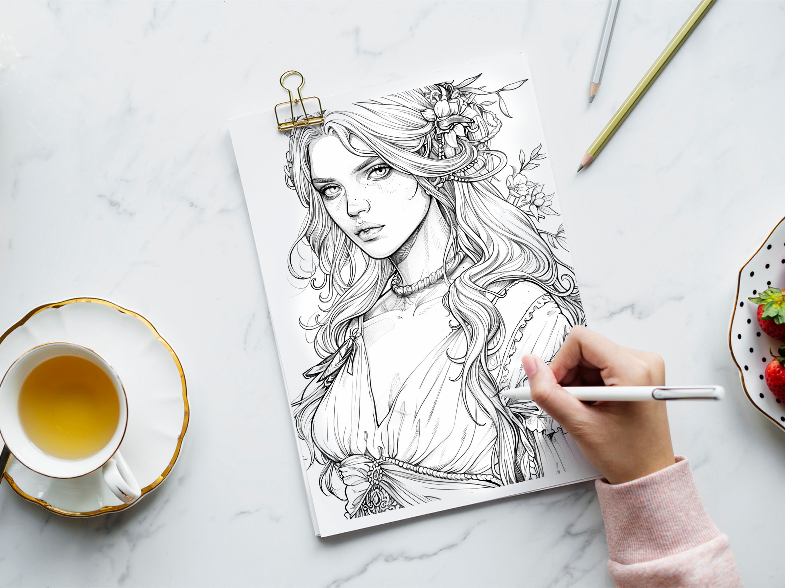 30 Enchanted Forest Nymphs Coloring Pages | Adult and Kids Coloring ...