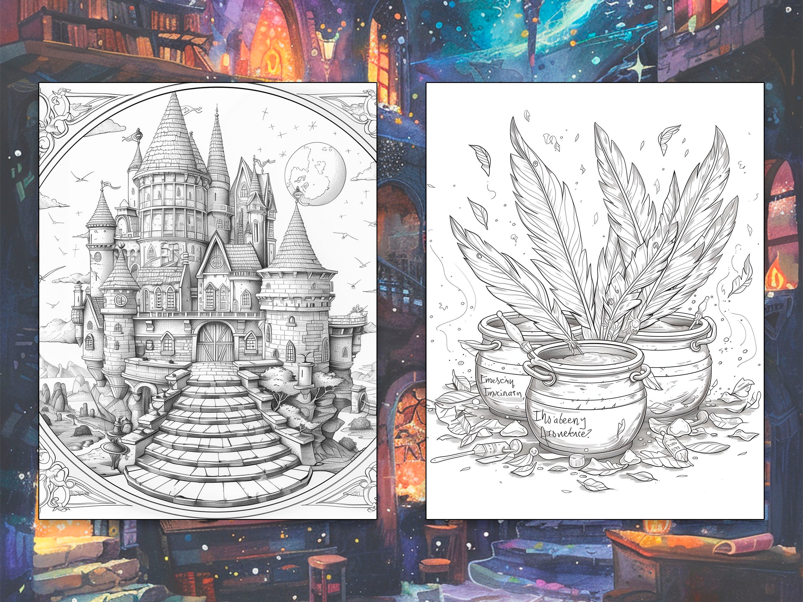 25 Wizardry School Coloring Pages | Adult and Kids Coloring Book ...